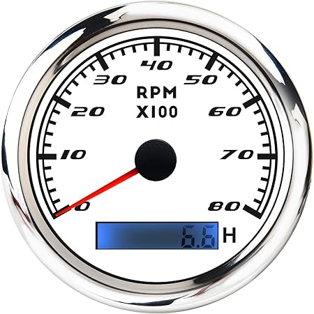 Amazon.com: ELING Tachometer Tacho Gauge 6000RPM for Auto Marine Yacht ...