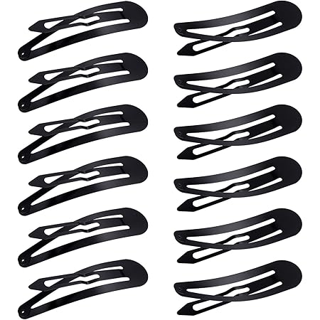Amazon.com : 50 Pieces 3.5 Inch Large Metal Snap Hair Clips No Slip ...