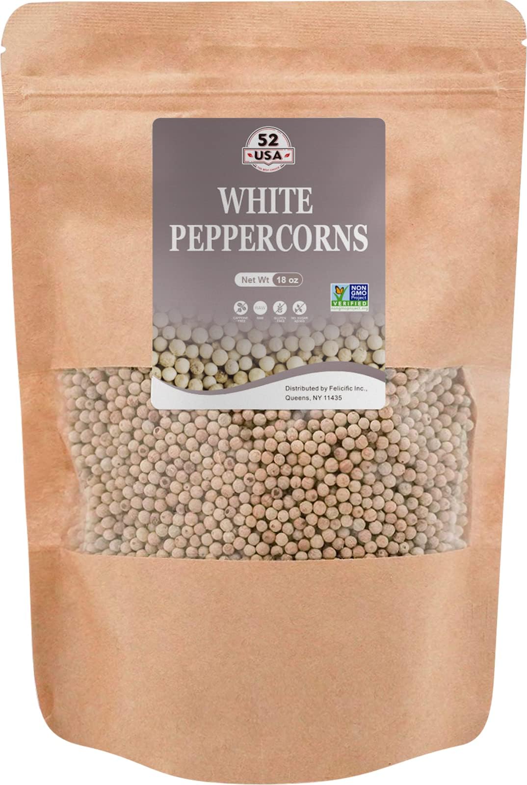 Amazon.com : Spicy World Whole White Pepper 3.5 Ounce | 100% Natural ...