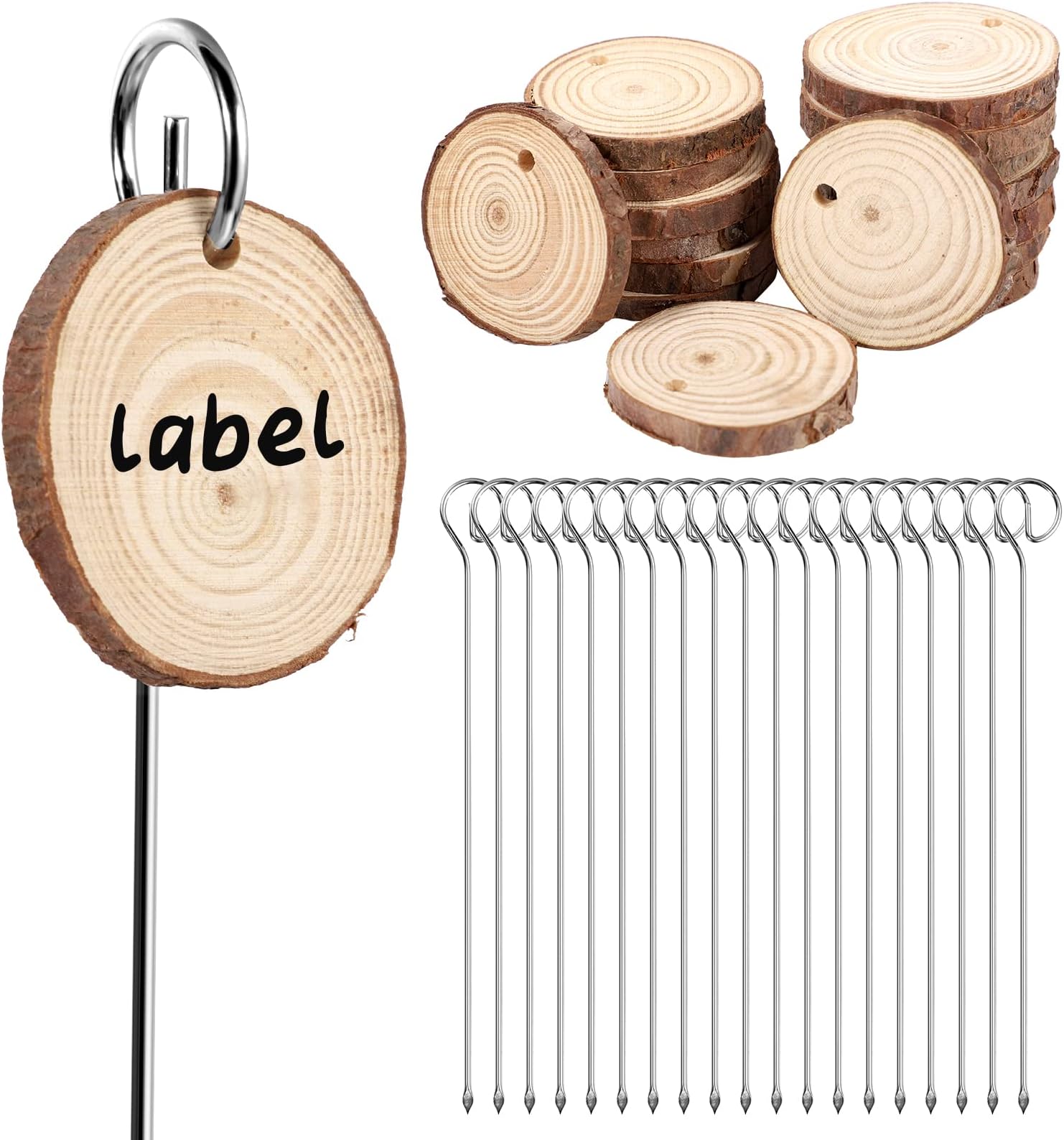 Yafe 20 Pcs Plant Labels for Outdoor Plants, Wooden Plant Labels Tags ...