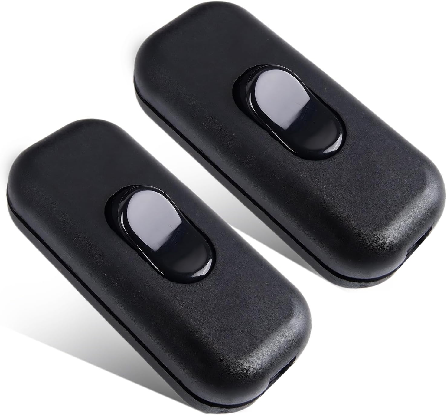 Lamptobe Inline Cord Switch, Black In-Line Rocker Switch, Accepts 2-3 ...