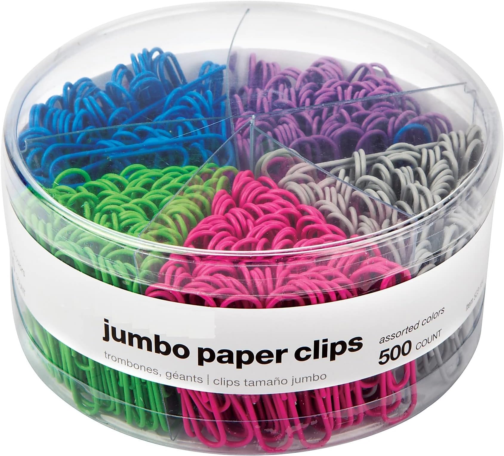 Amazon.com : 1InTheOffice Jumbo Paper Clip, Vinyl Coated Smooth Large ...