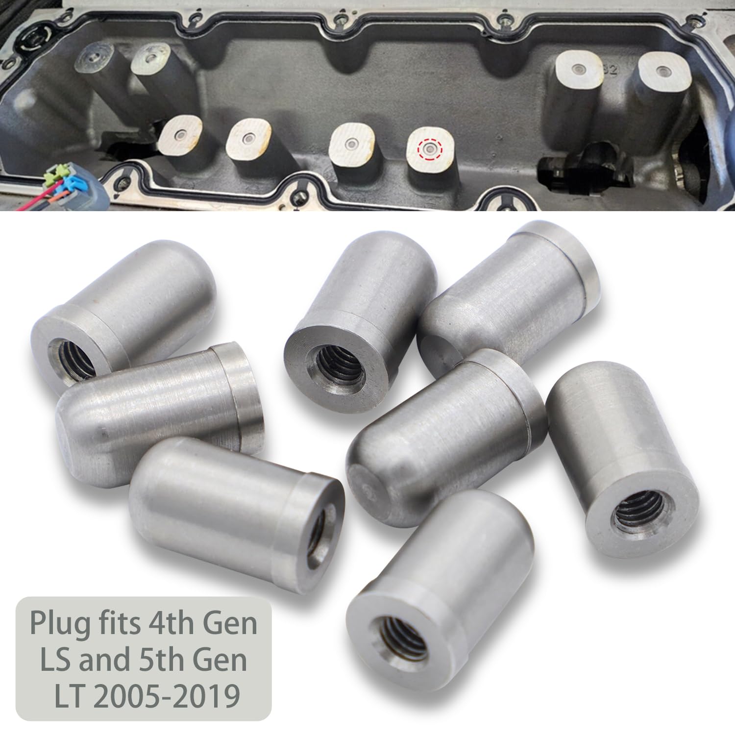 Snapklik.com : 8 Pack Oil Valley Block Off Plugs For Gen IV/V LS ...