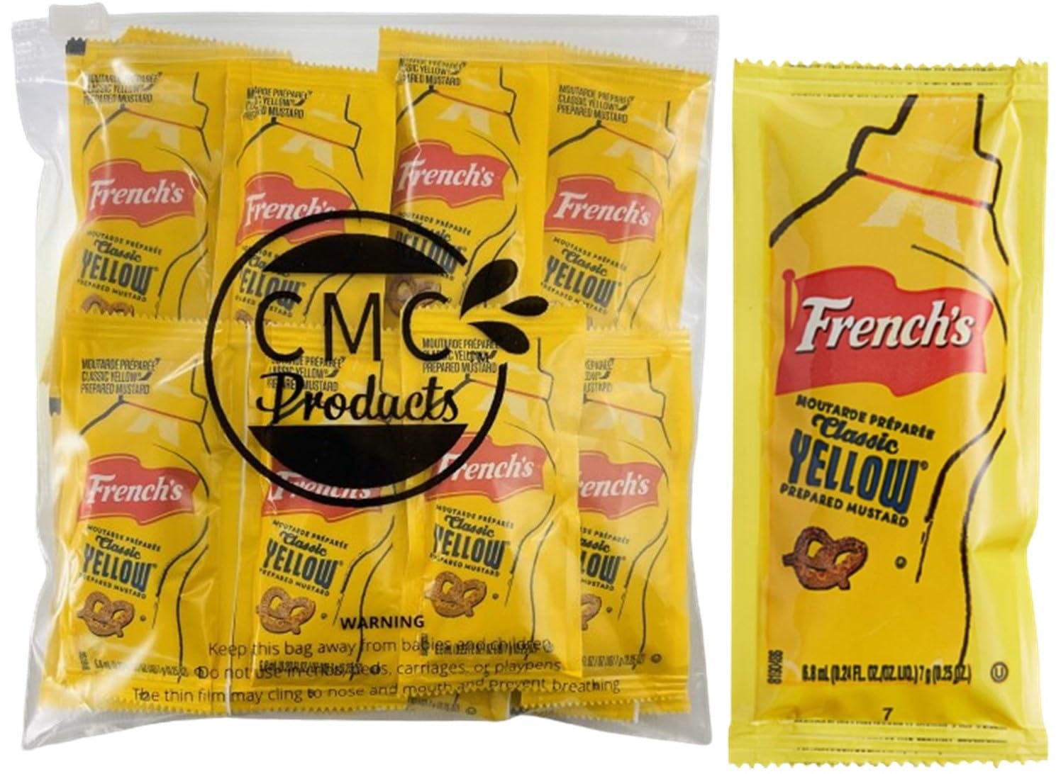 Amazon.com : Gift Set: Mustard Packets (5.5g) – 25 Count with Spreader ...