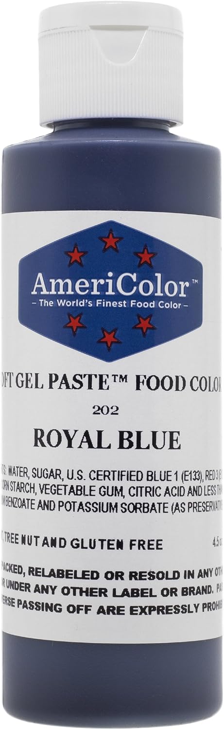 Amazon.com: Americolor Soft Gel Paste Food Color, 4.5-Ounce, Royal Blue ...