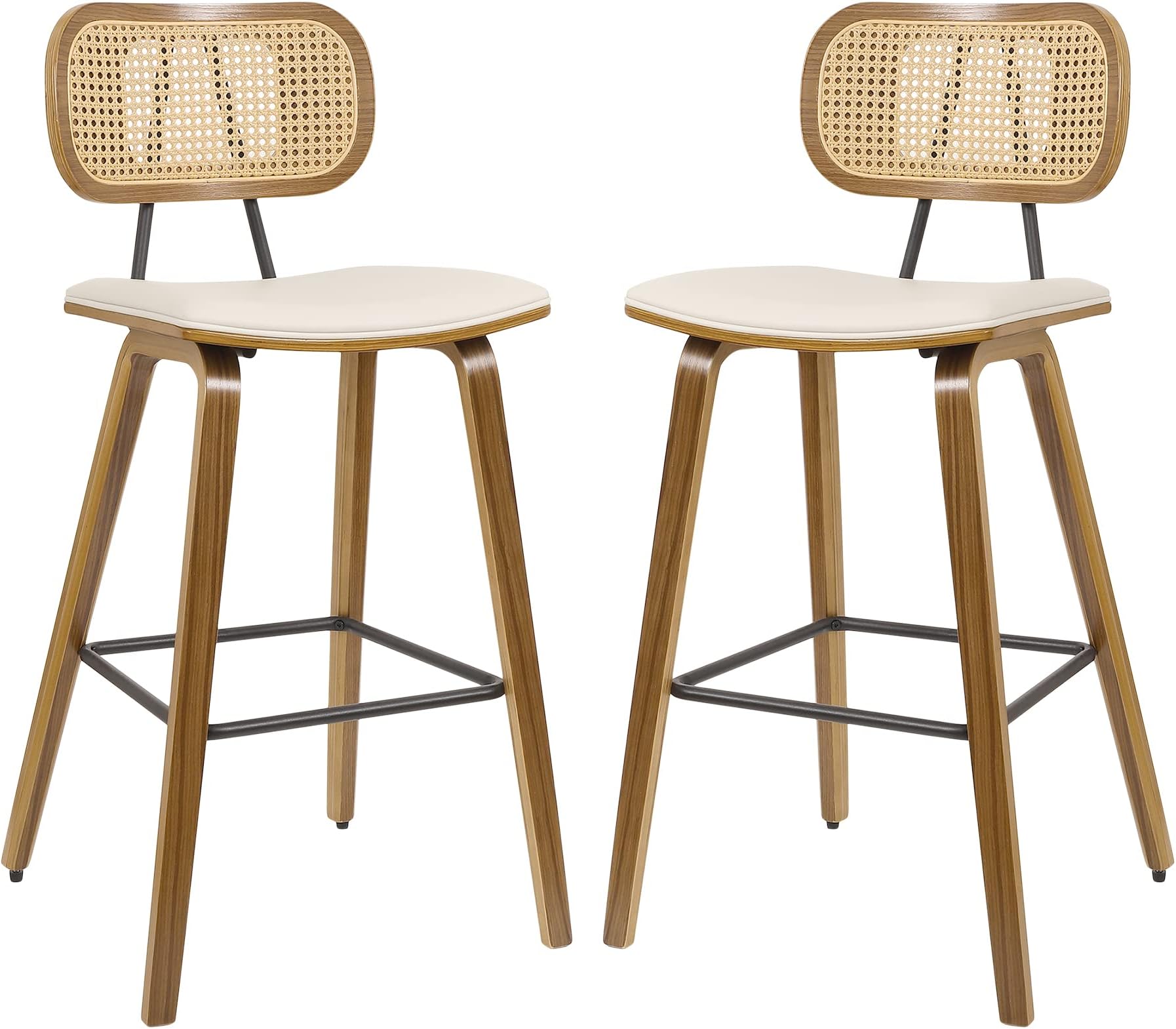 Amazon.com: Phoenix Home Woven Bar Stools Set of 2, Bar Height Stools ...