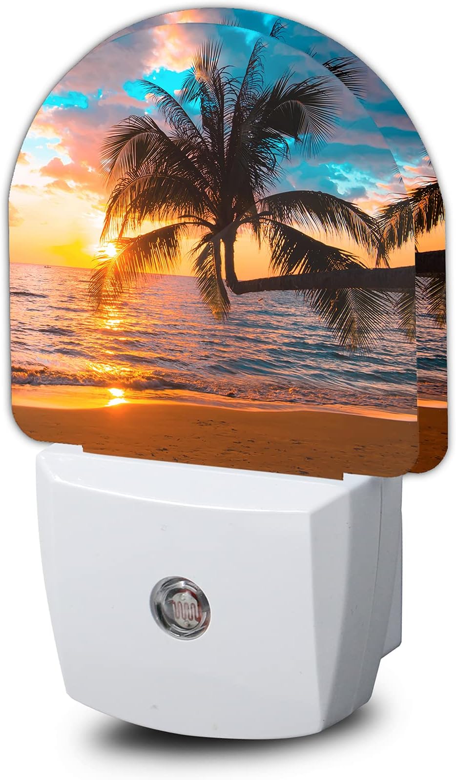 Palm Tree Island Stained Glass Night Light - Amazon.com