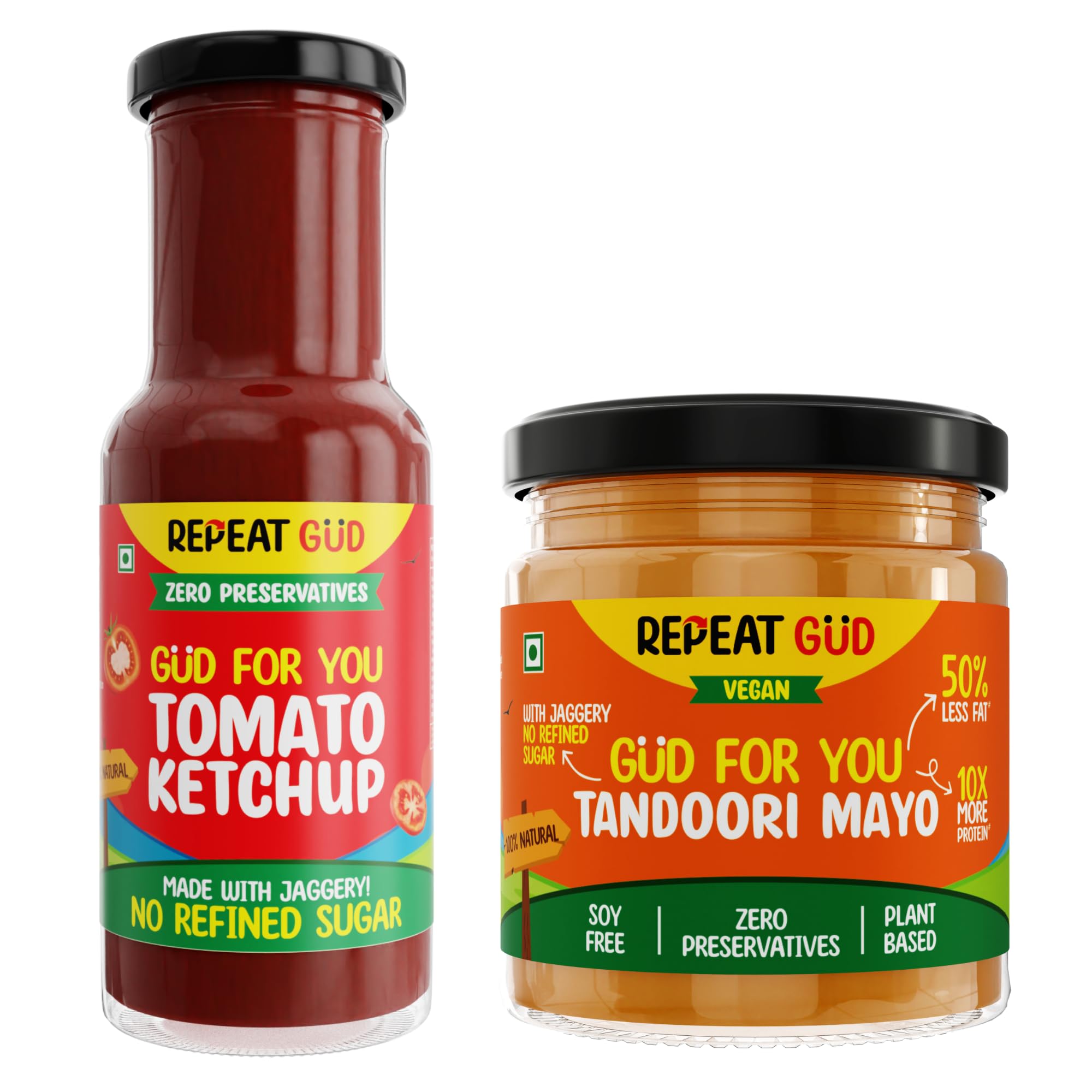 REPEAT GUD Healthy Sauces (Tomato Ketchup, Tandoori Mayonnaise) | No ...