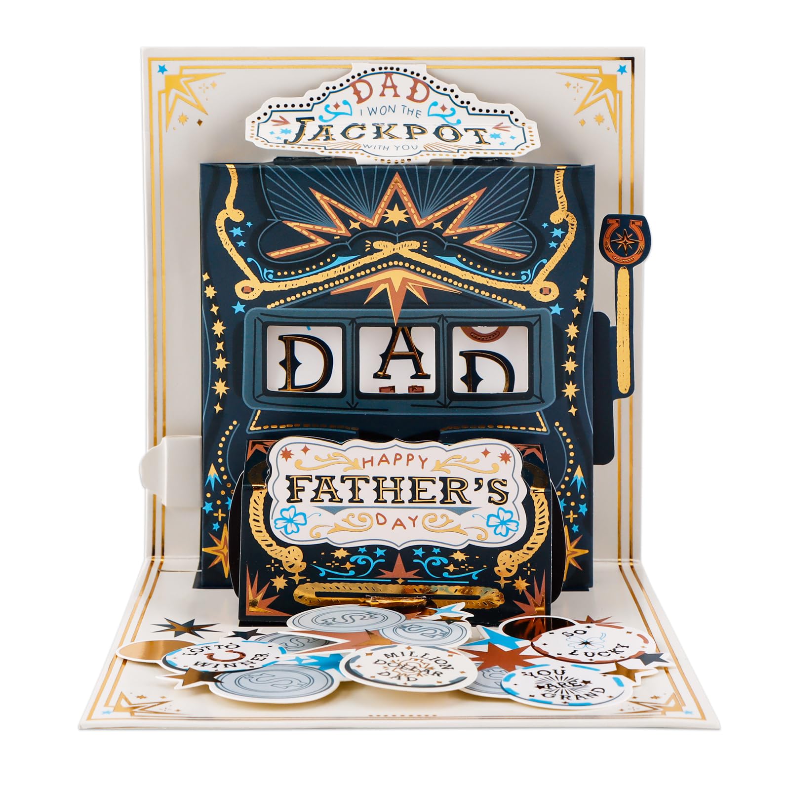 Amazon.com : FLYAB Fathers Day Pop Up Card - 3D Pop Up Fathers Day Card ...