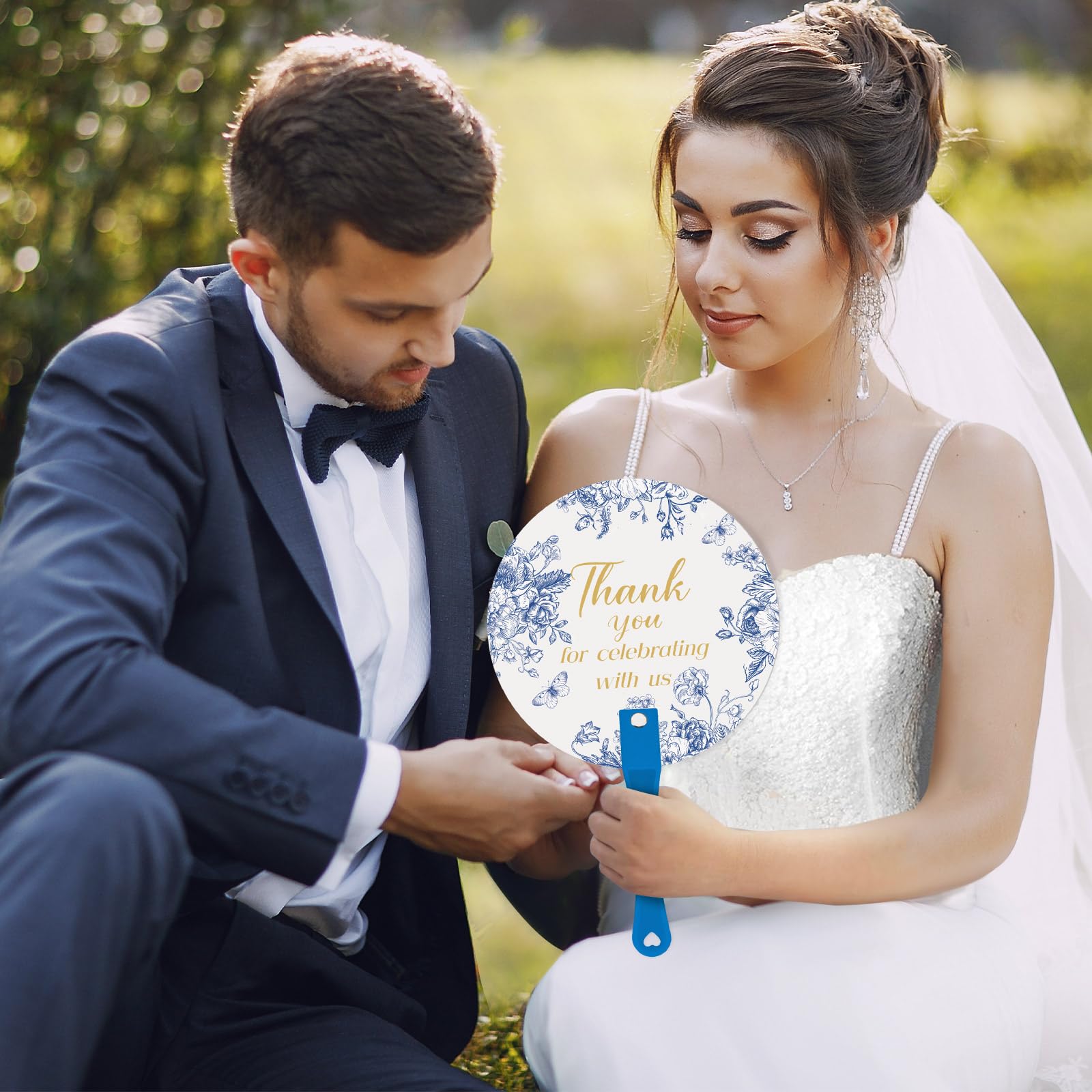 Snapklik.com : CroBlissful 100 Pcs Wedding Hand Fans For Guests Bulk ...