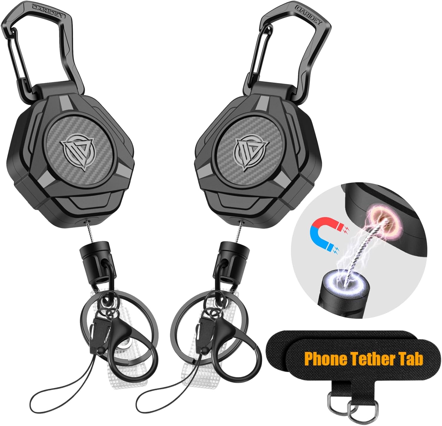Amazon.com : Oaridey Magnetic Retractable Keychain, Heavy Duty ...