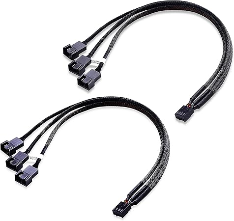 Amazon.com: Cable Matters 2-Pack 3 Way 4 Pin PWM Fan Splitter Cable ...