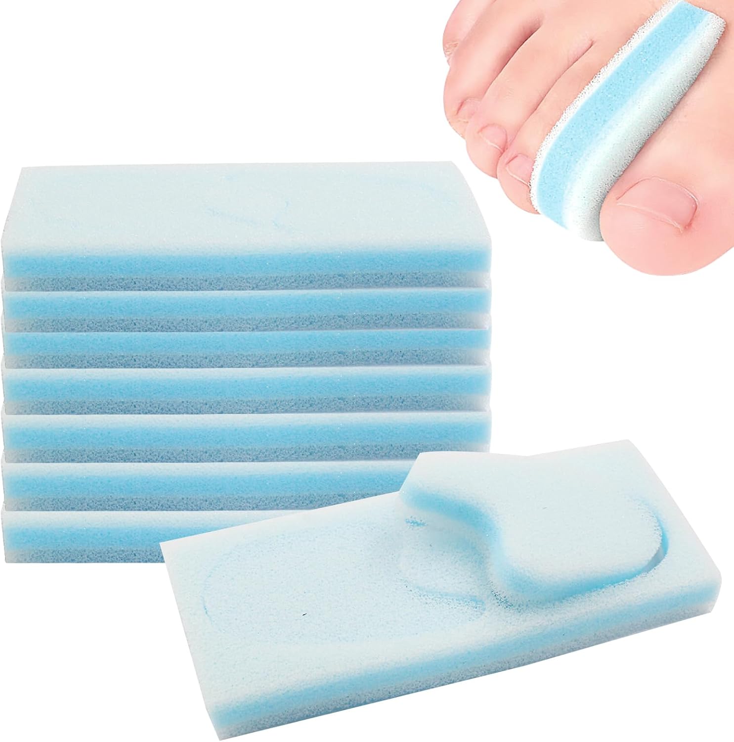 Amazon.com: Unlorspy 16 Pieces Blue Foam Toe Separators, 3 Layer Foam ...