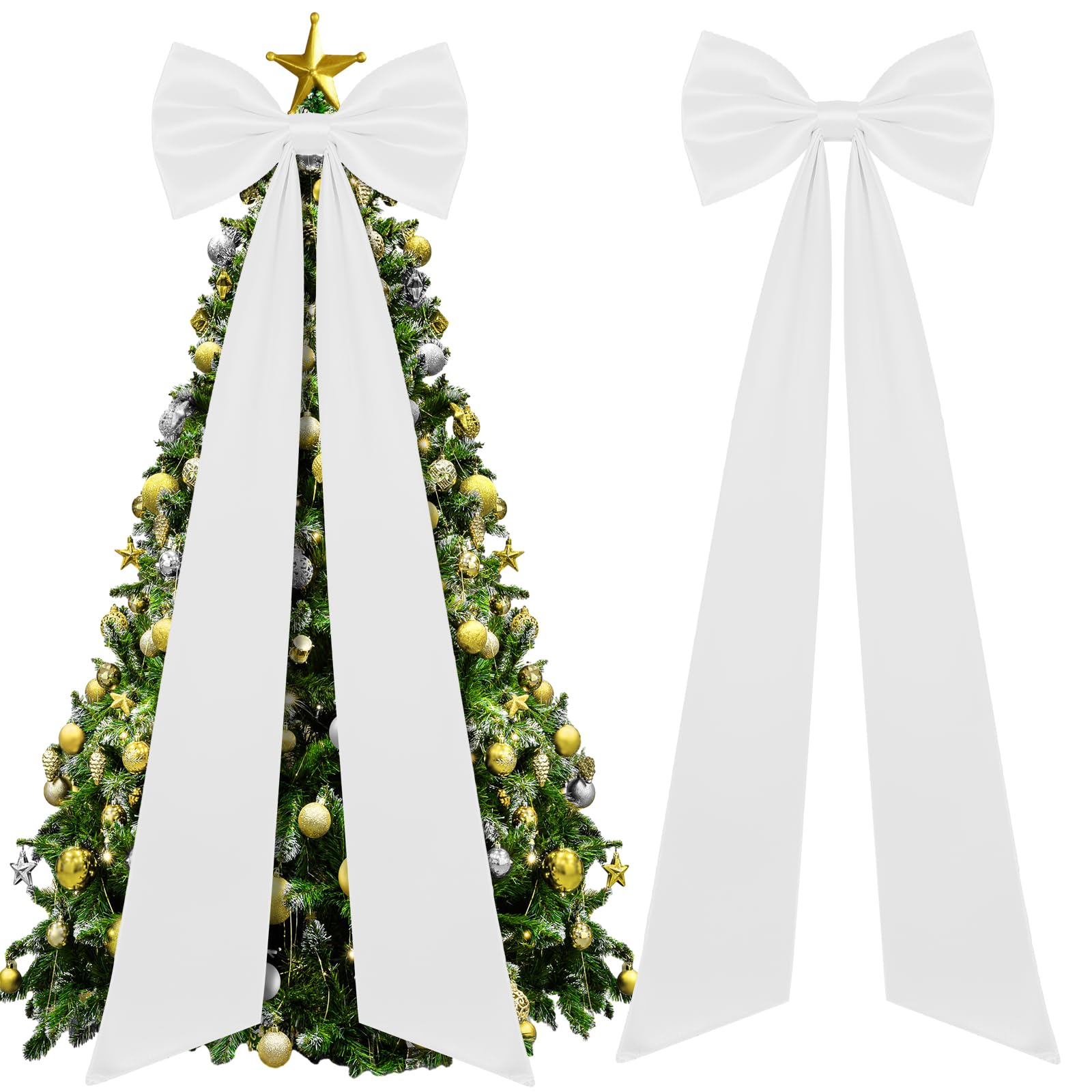 Snapklik.com : Juinte 23.62 X 90.55 Inches Christmas Extra Large Bows ...