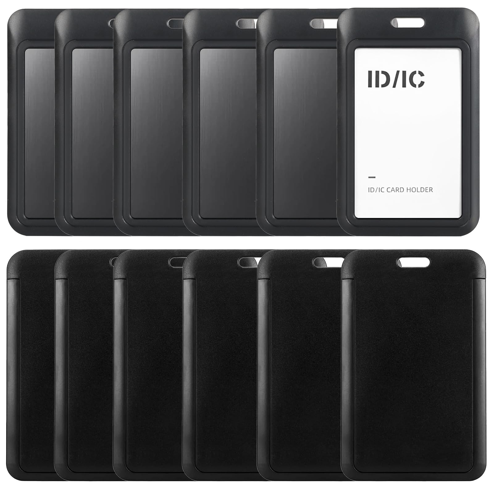 Snapklik.com : JEFURE 12 Pcs Black Badge Holder, Sliding Vertical ...