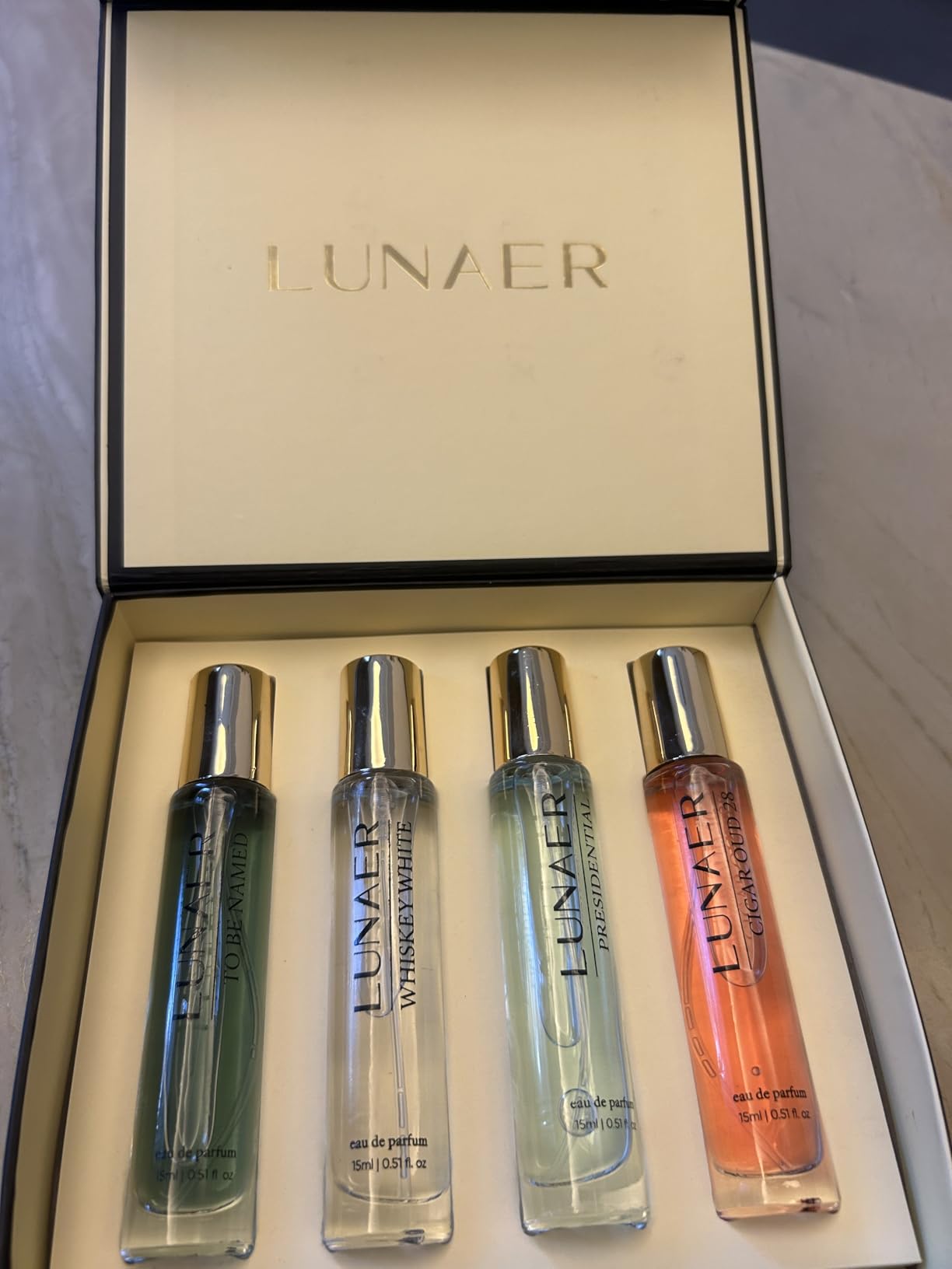 LUNAER Perfume Gift Set for Men | Mini Travel Pack 4x15ml | Long ...