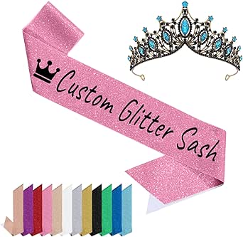 Amazon.com: HDSD Custom Sash Personalized Sashes with Text & Icon ...