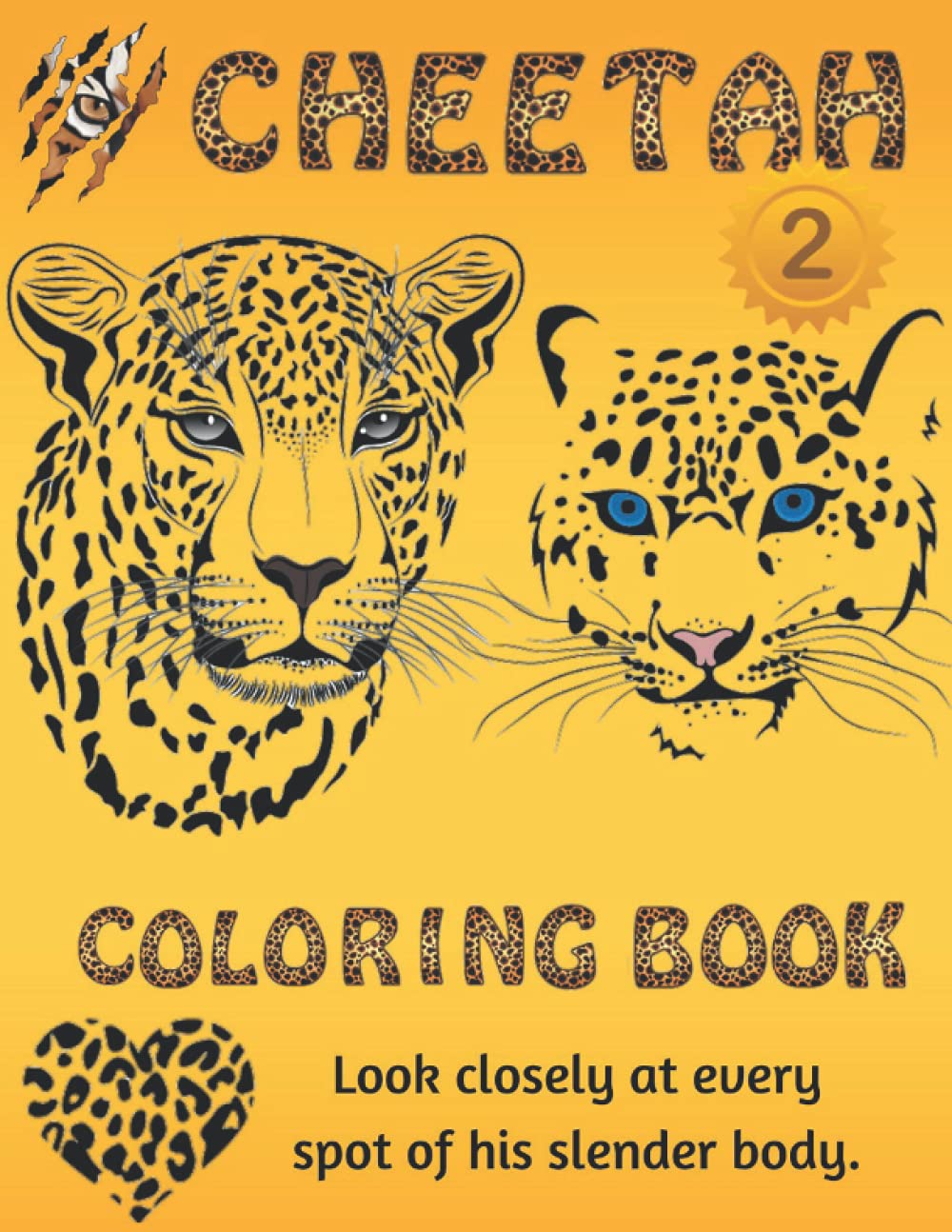 Cheetah Coloring Book The Cheetah Is One Of The Most | Desertcart ...
