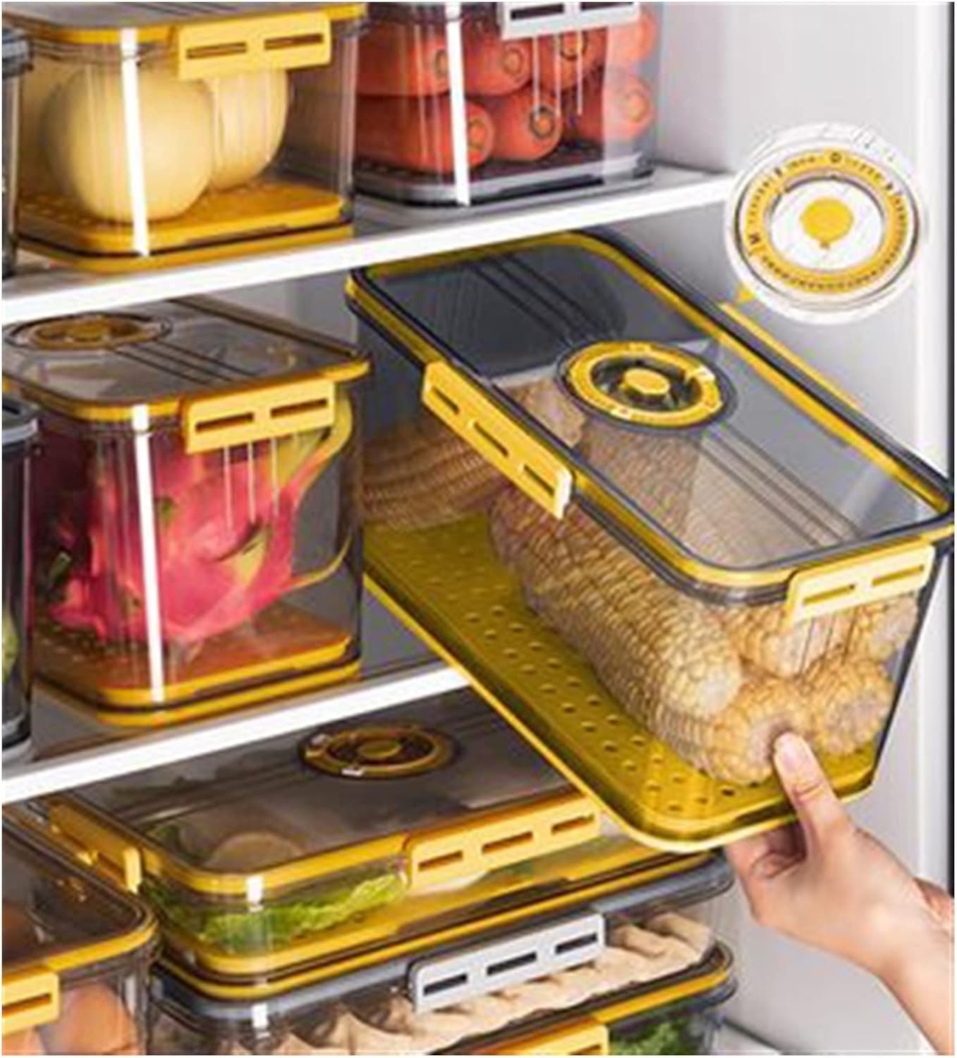 Food Storage Containers Fridge Organizer Refrigerator Organizer Bins ...