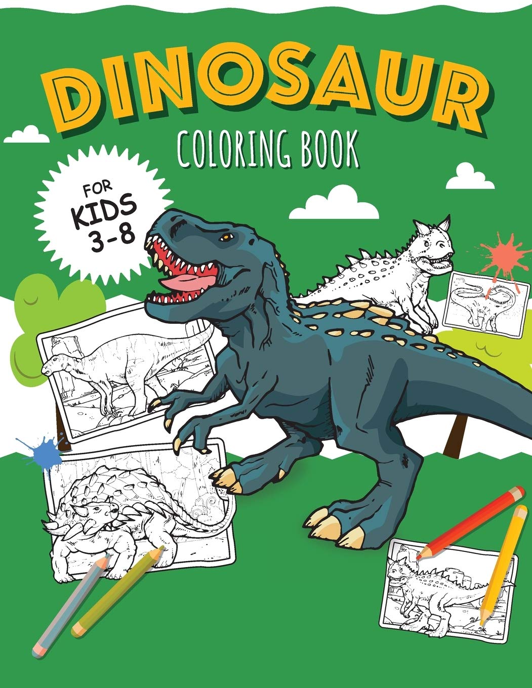 DINOSAURS - Coloring Book for Boys: Color 30 kinds of dinosaurs and ...