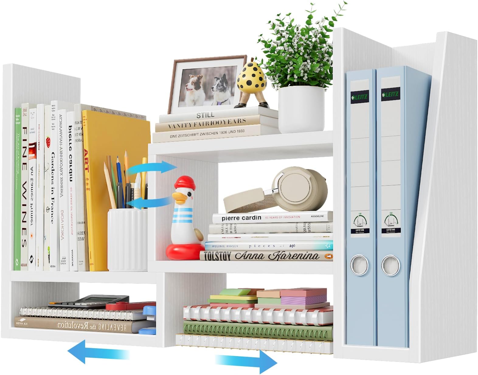 Amazon.com: Navaris Desk Organizer Shelf Unit - Desktop Shelves for ...