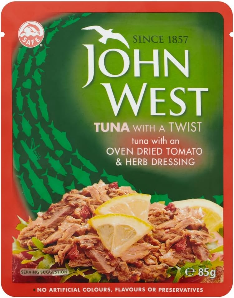 John West Jacket Toppers Tuna Tomato and Herb, 85 g, Pack of 20 ...
