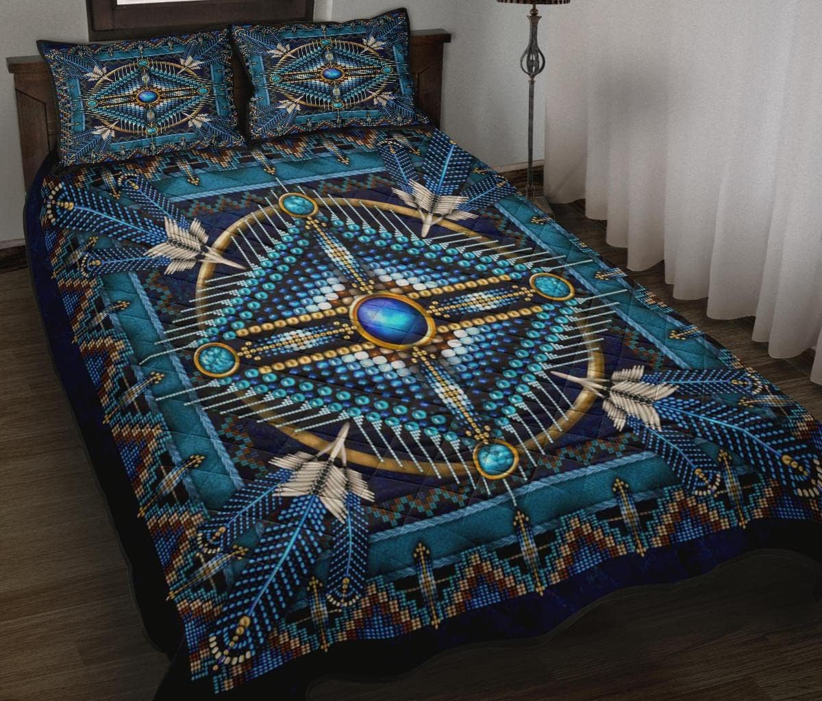 Amazon.com: Blue Native American Quilt Set, Native American Quilt Set ...