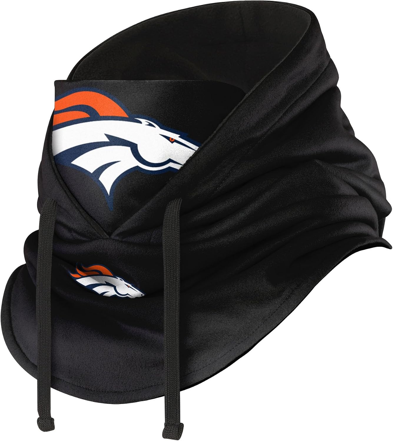 FOCO NFL Team Logo Black Drawstring Winter Cap Hooded Gaiter Balaclava ...