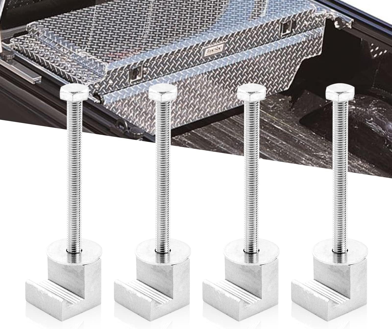 Amazon.com: Easy Mount - Truck Tool Box J Clamps - Aluminum Tie Downs ...