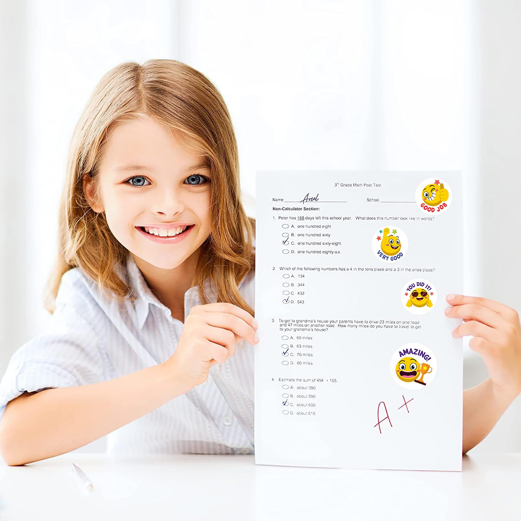 Snapklik.com : 1000 PCS Smiling Face Round Stickers 1 Inch No Residue ...
