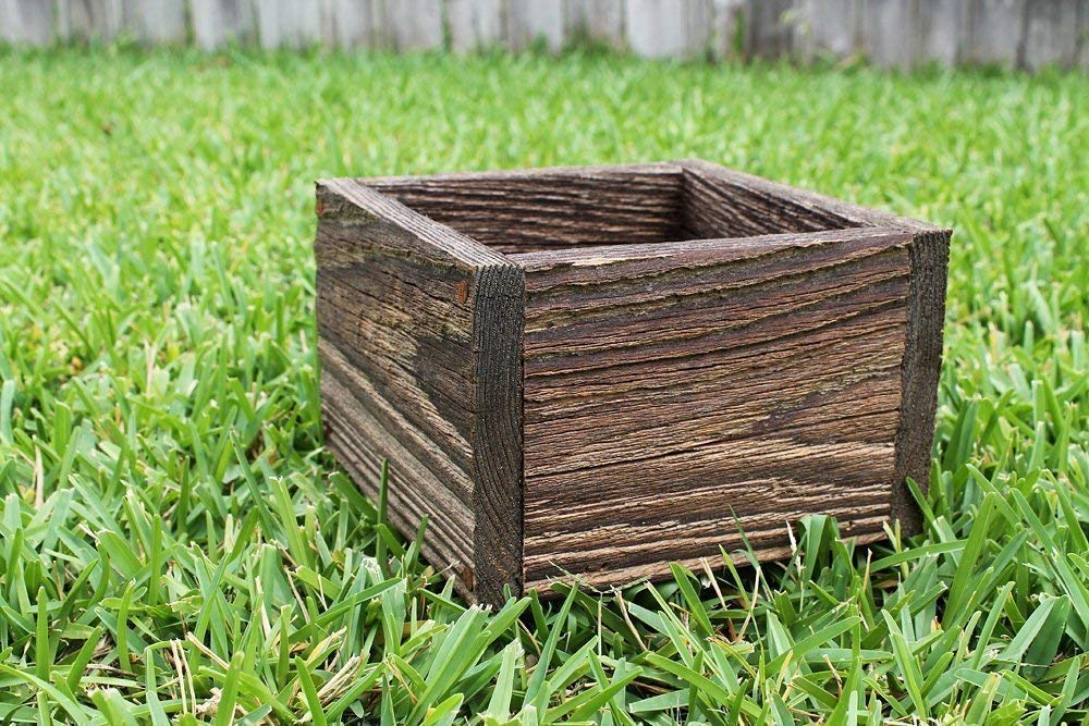 Amazon.com: Square Rustic Farm Planter Box 5"W- 6"W(3.25" - 3.75"T ...