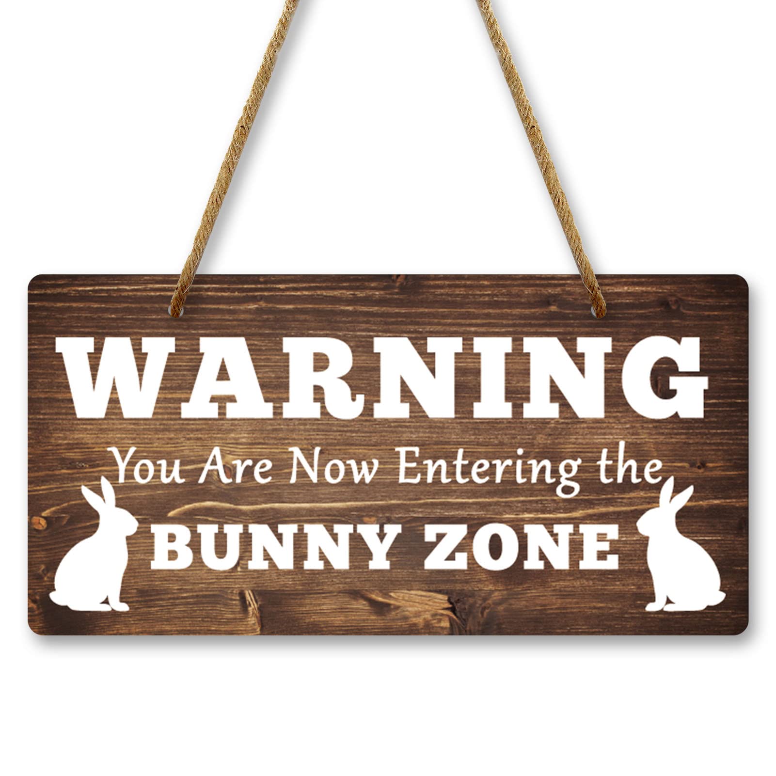 Amazon.com : Decor Rabbit Sign Bunny Decor 10x5 Inch Warning Sign You ...