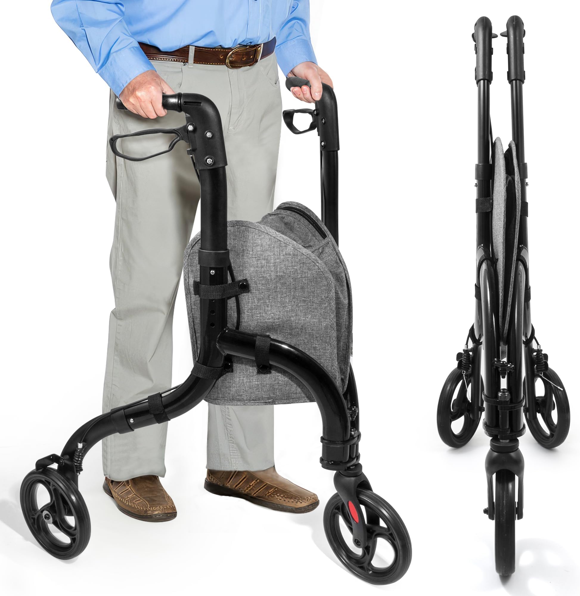 Amazon.com: Retoreath Premium 3 Wheel Rollator Walker for Seniors ...