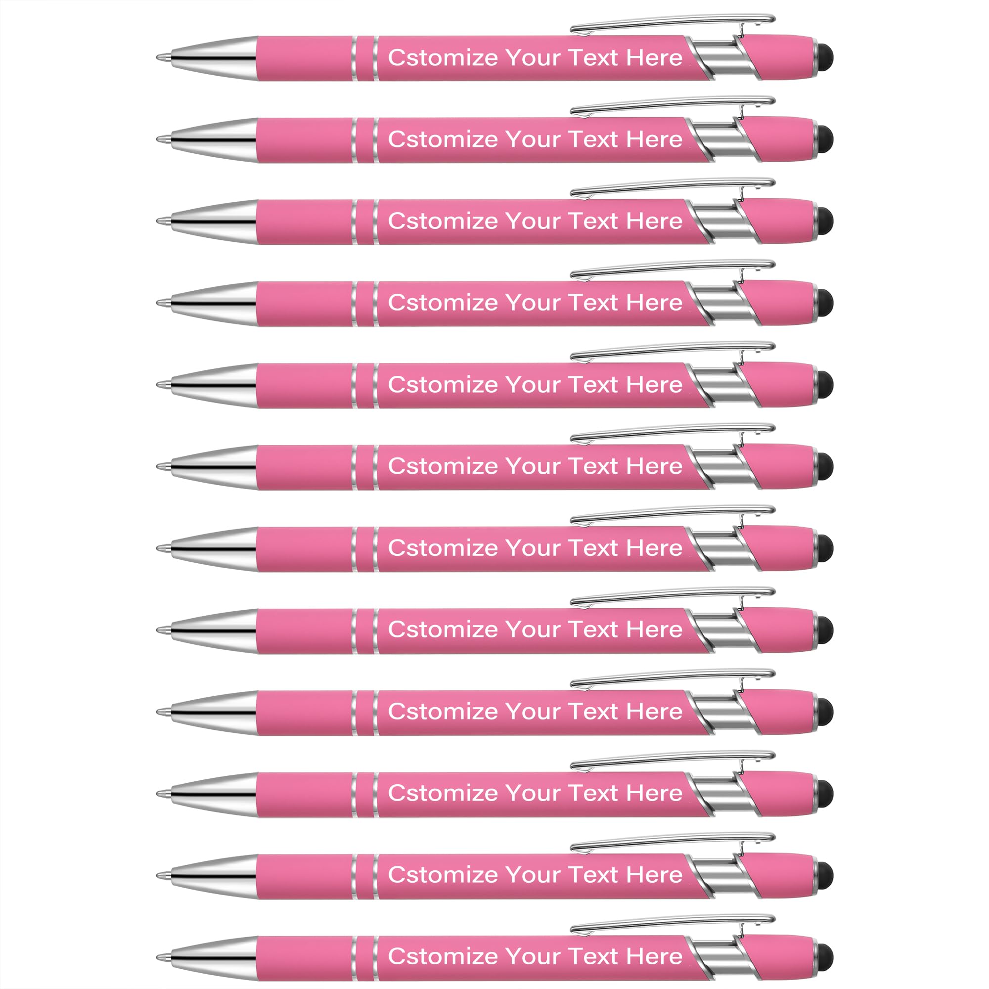 Amazon.com : Kingluu 12 Pcs Personalized Ballpoint Pens with Stylus ...