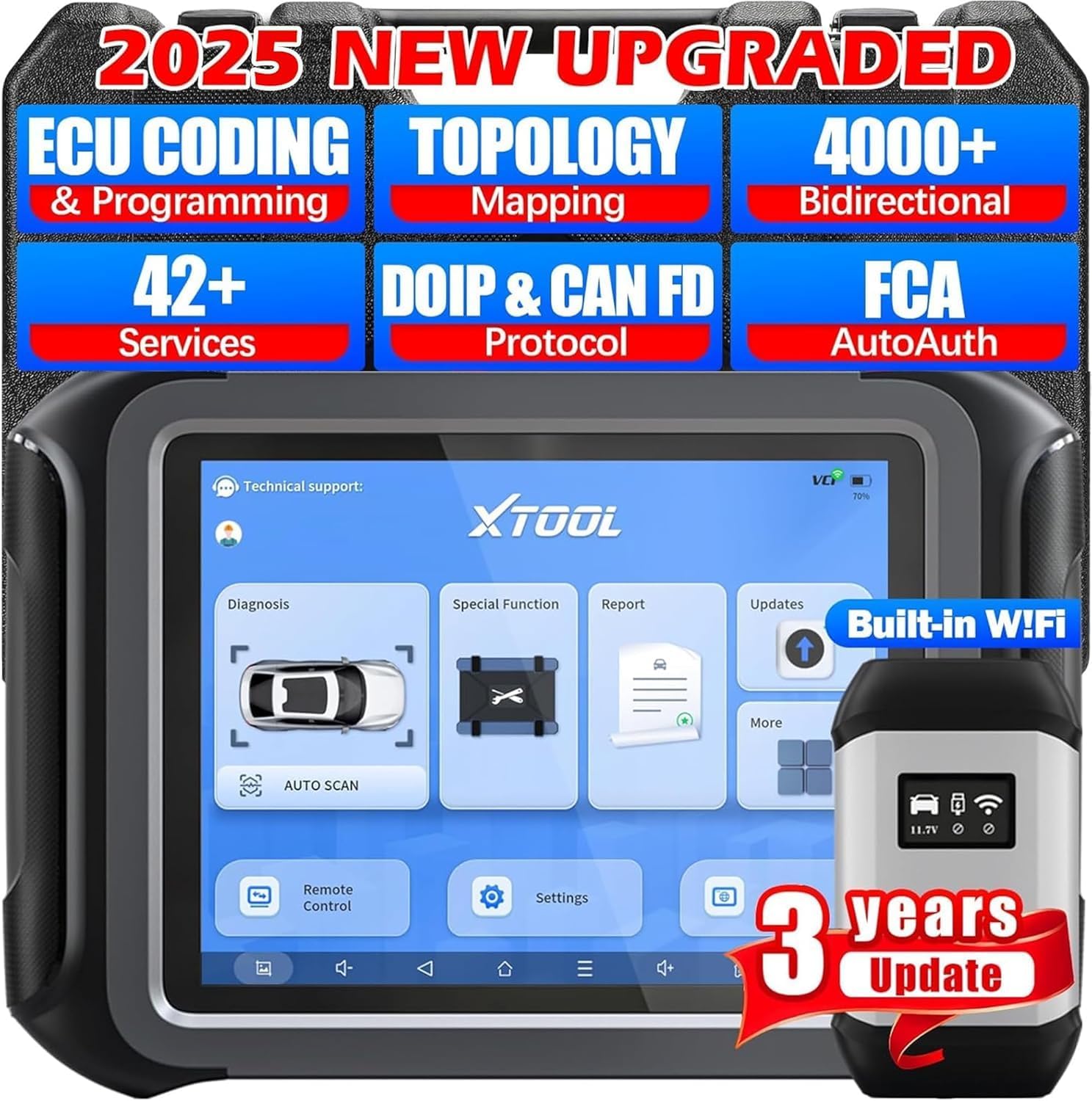 Amazon.com: XTOOL IP919 PRO Scan Tool, ECU Programming Scanner with ...