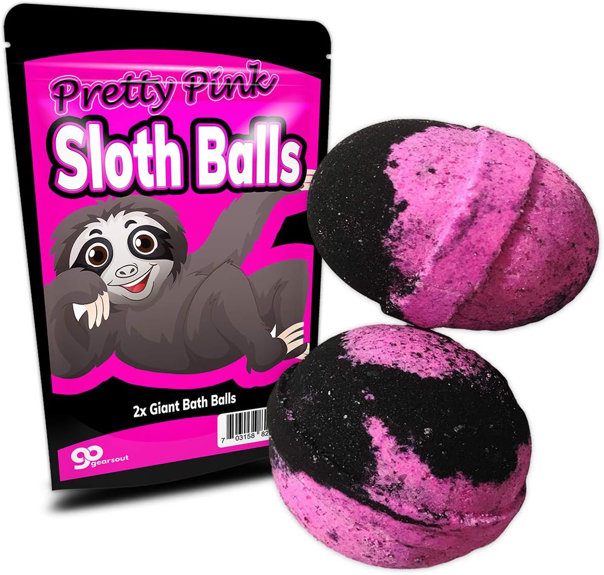 Amazon.com : Pretty Pink Sloth Balls Bath Bombs - Happy Sloth Design ...