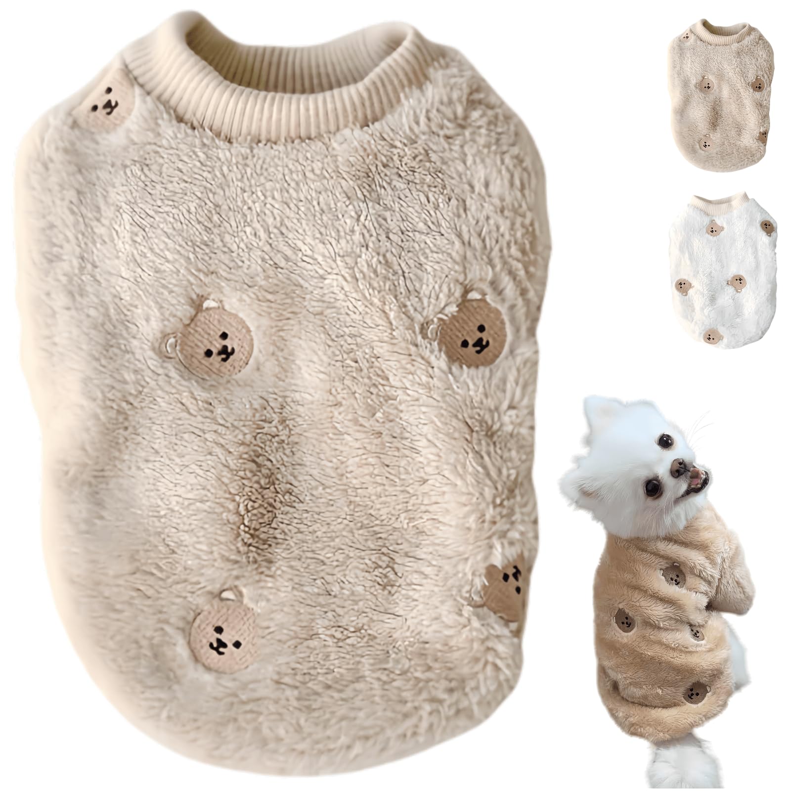 Amazon.com : Cute Pet Apparel Bear Pattern Cartoon Dog Clothes All ...