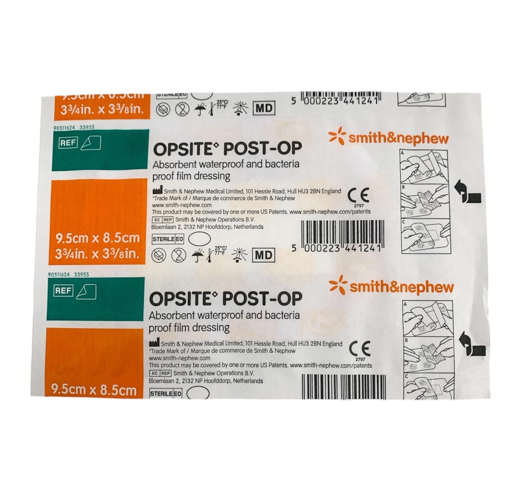 Smith & Nephew - 66000709 Opsite Post-Op Apósito Postquirúrgico de 9.5 ...