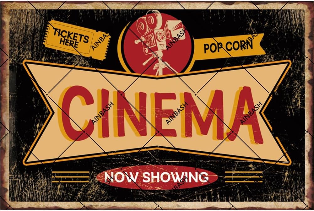 Amazon.com : Ainbash Cinema Tin Signs Projector decor tin poster ...