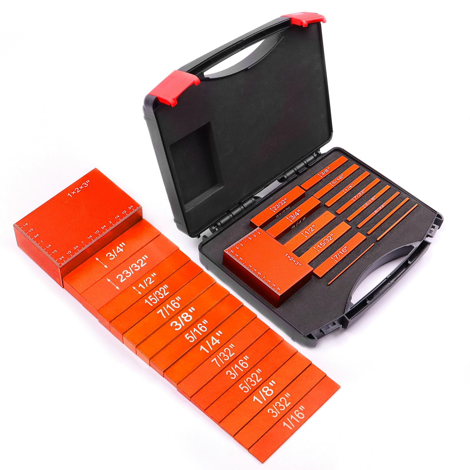 Setup Blocks Height Gauge Set 15pcs Precision Aluminum Setup Bars ...