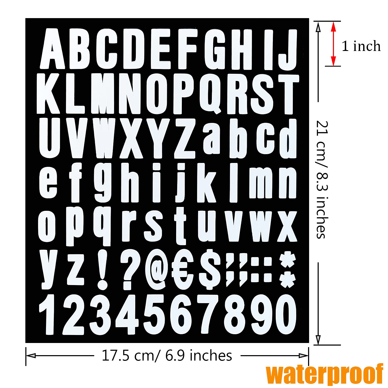 Snapklik.com : Waynoda 770 Pcs 10 Sheets Self-Adhesive Vinyl Letter ...