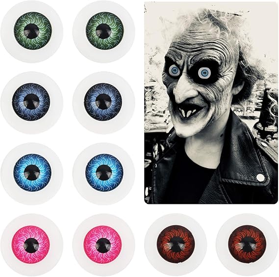 ZERHOK 10 Piezas Ojos de Miedo Redondos Halloween Globos Oculares ...