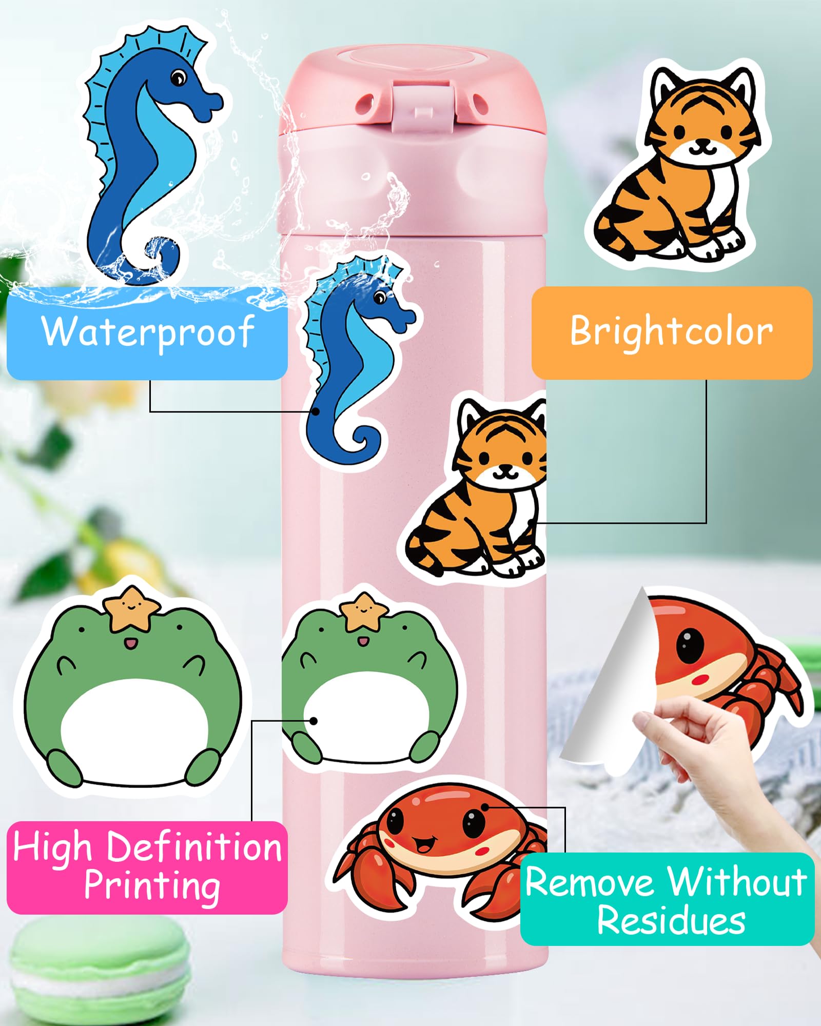 Snapklik.com : 600 Pcs Cute Stickers For Kids, Water Bottle Stickers ...