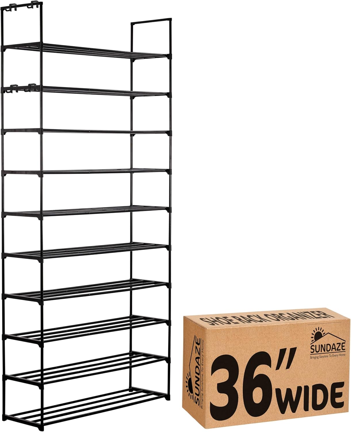 Amazon.com: Sundaze Shoe Rack - 10 Tier Metal Shoe Rack for Front Door ...