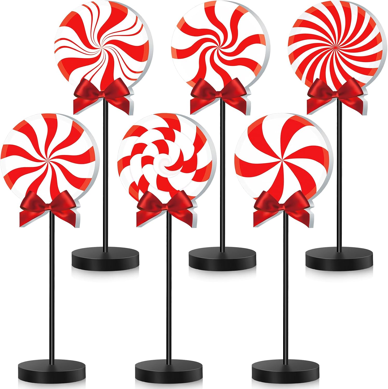 Amazon.com: Geetery 6 Pcs Christmas Table Decorations Wood Candy Set ...
