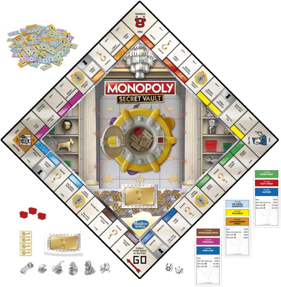 Monopoly Secret Vault Board Game Instruction Manual (Model F5023)
