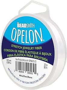 Amazon.com: The Beadsmith Opelon Stretch Cord – Elastic Beading Fiber ...