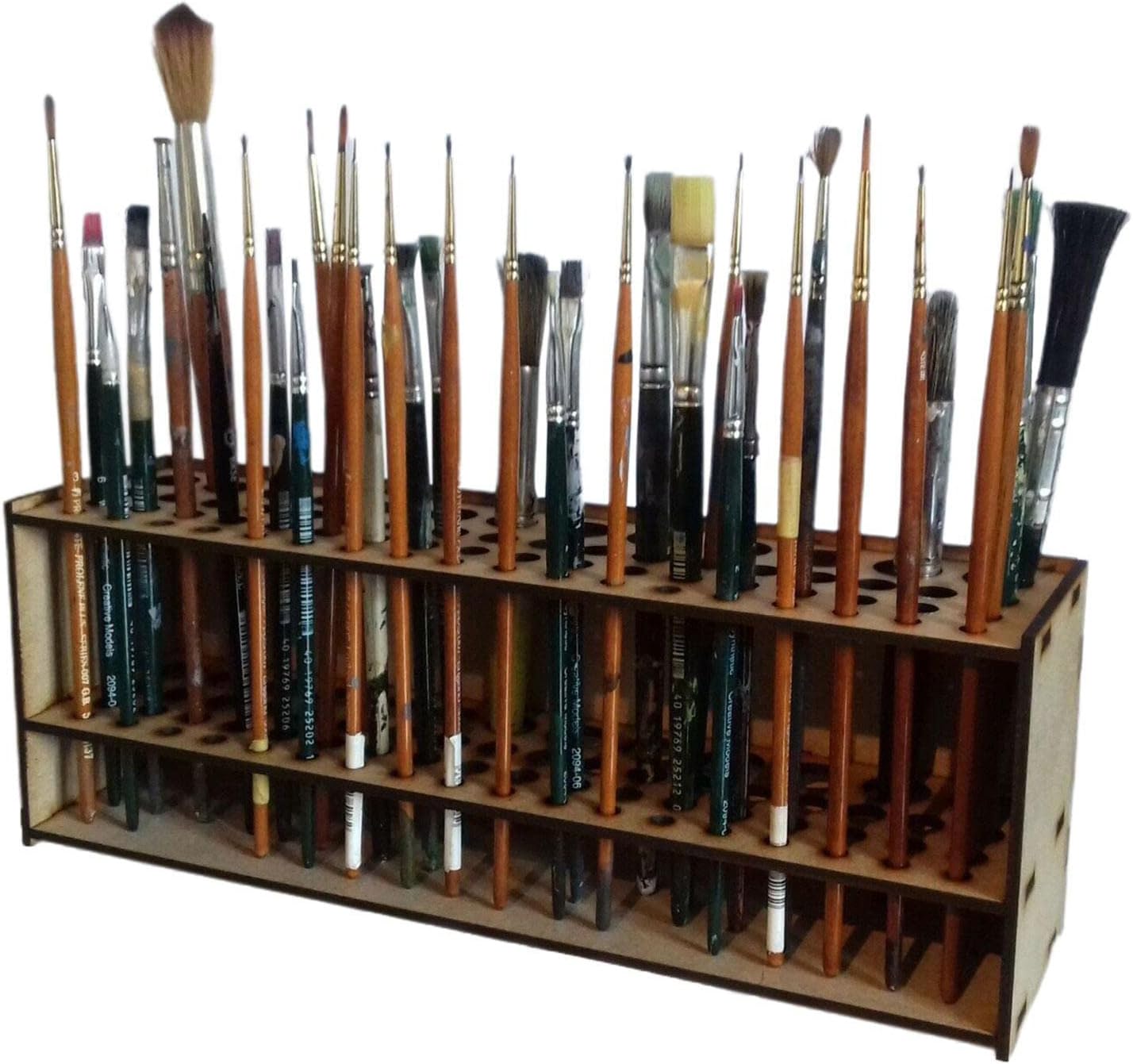Amazon.com: Handcrafted Rotating Artist Paint Brush Organizer ...