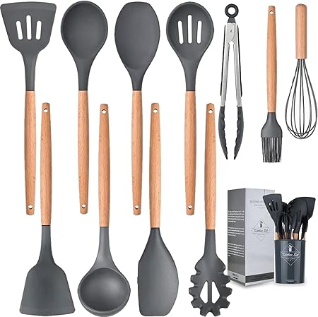 Amazon.com: Infinite Kitchen Utensils Set-12 Pieces Silicone Cooking ...