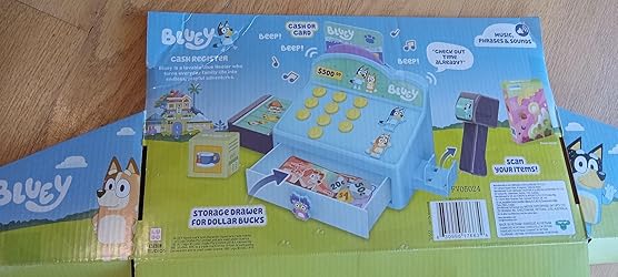 Amazon.com: Bluey Cash Register. Press The Buttons to Hear Beeps ...